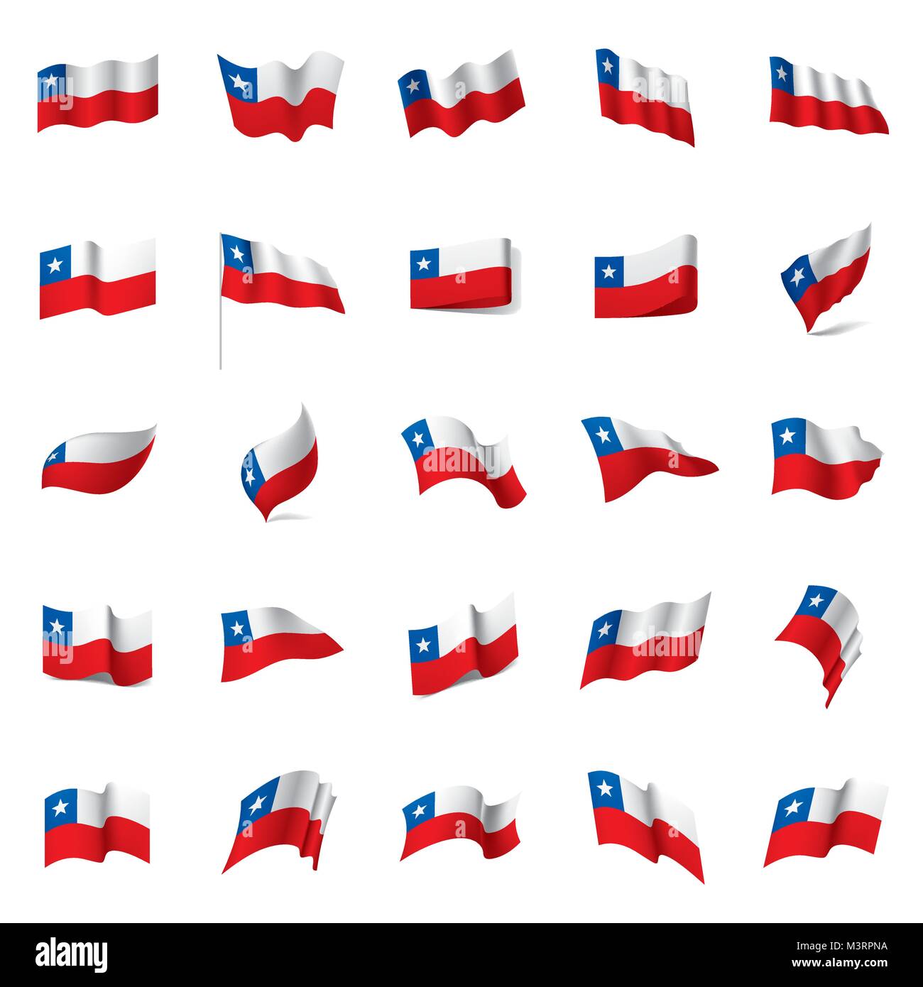 Official vector flag chile Cut Out Stock Images & Pictures - Alamy