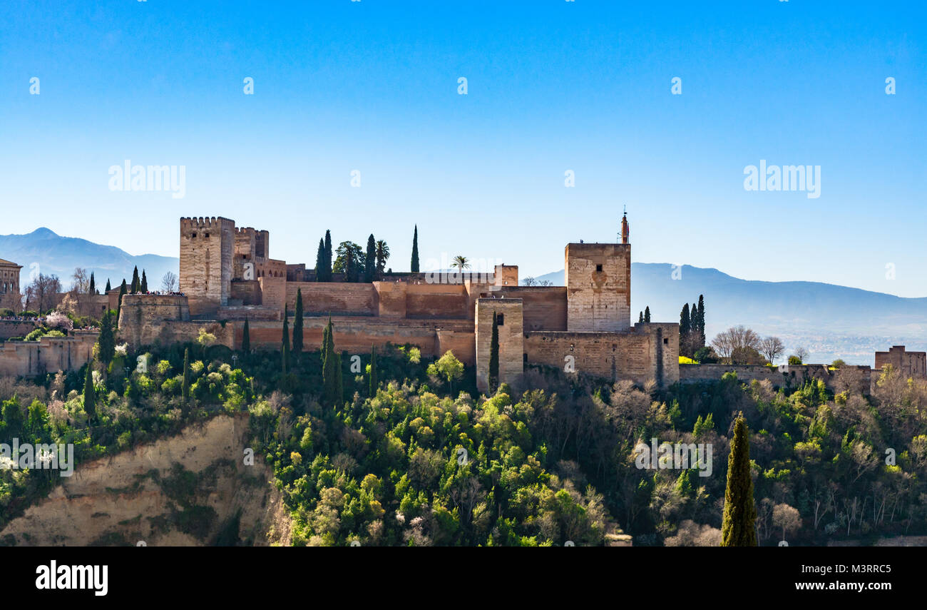 Granada, Spain: The alcazaba part of the Alhambra palace and fortress ...