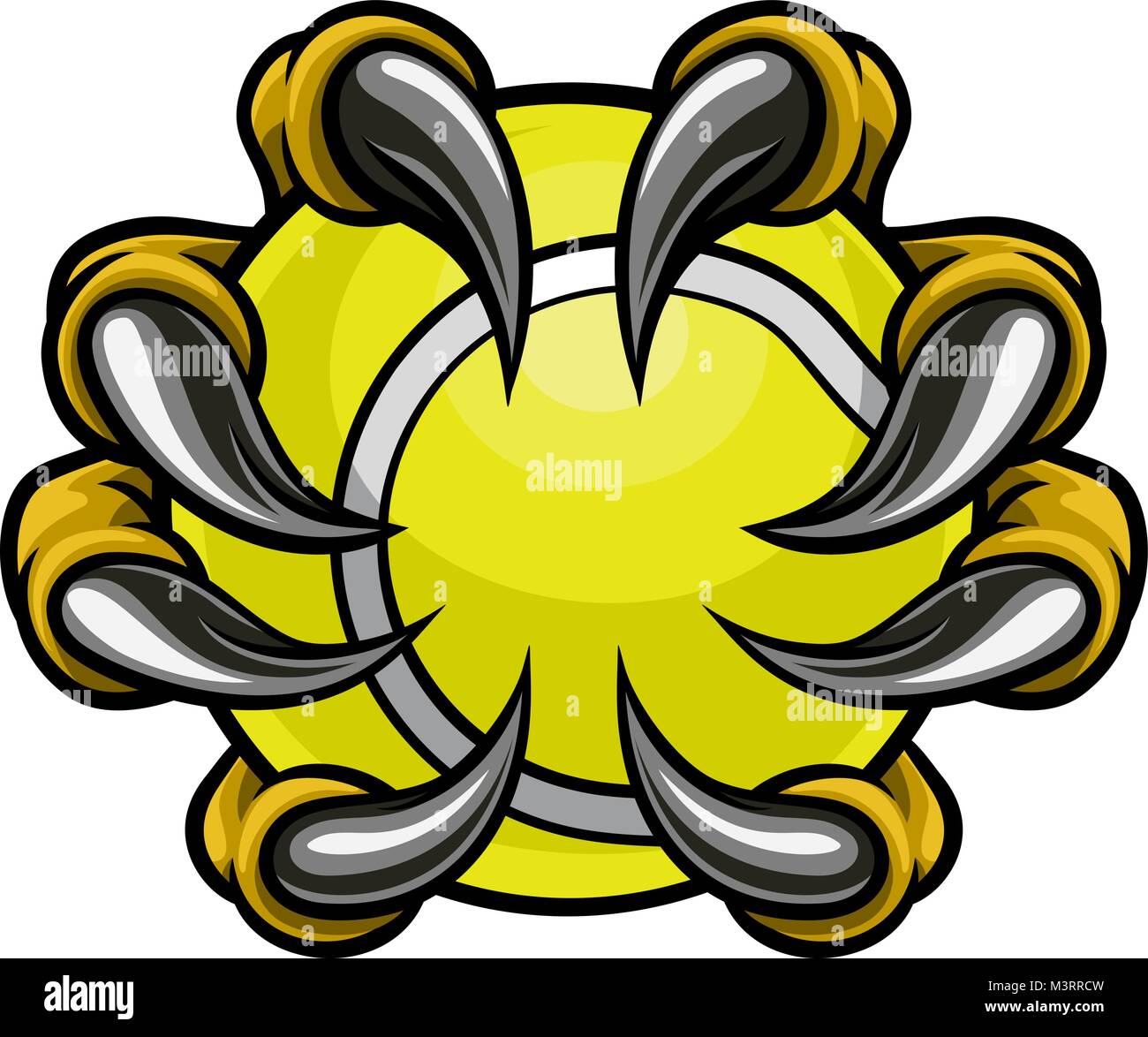 Monster or animal claw holding Tennis Ball Stock Vector Image & Art - Alamy