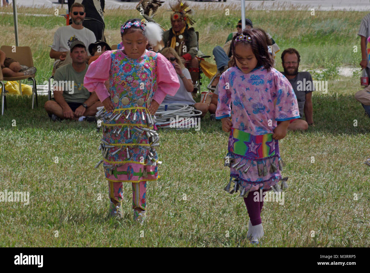 Young Girls Jingle Dance Stock Photo - Alamy