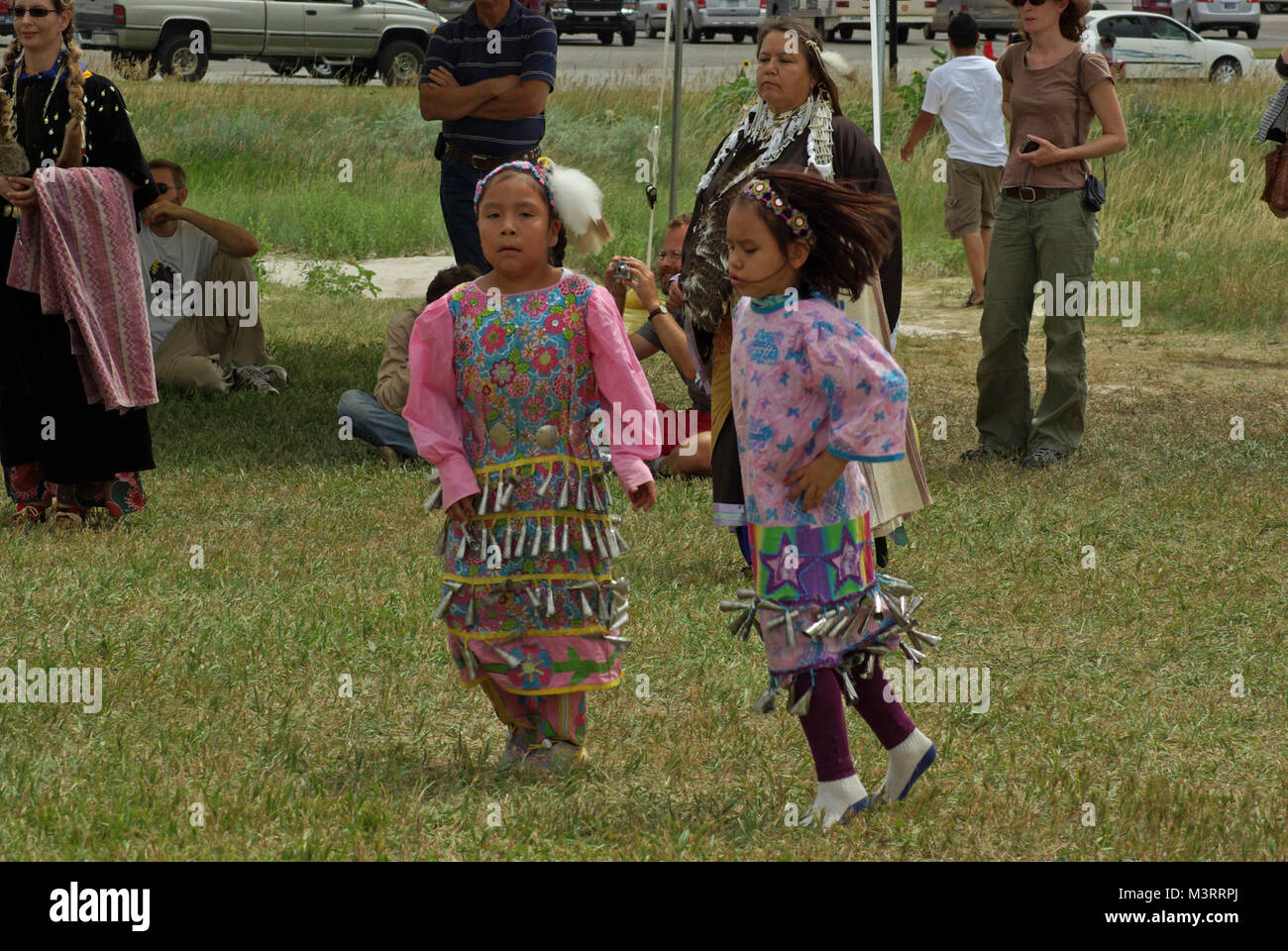 Young Jingle Dancers Stock Photo - Alamy