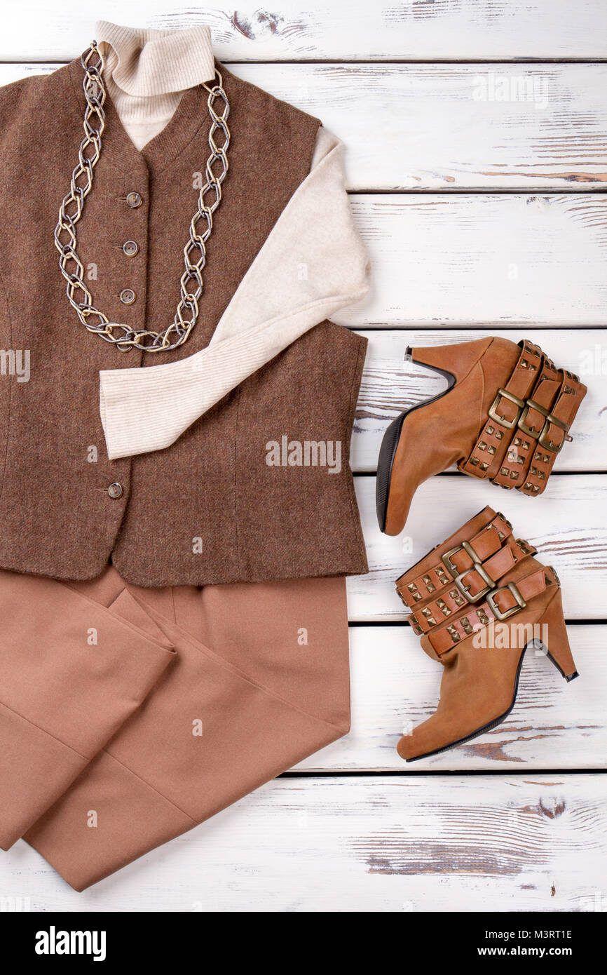 Set of elegant female clothes Stock Photo - Alamy