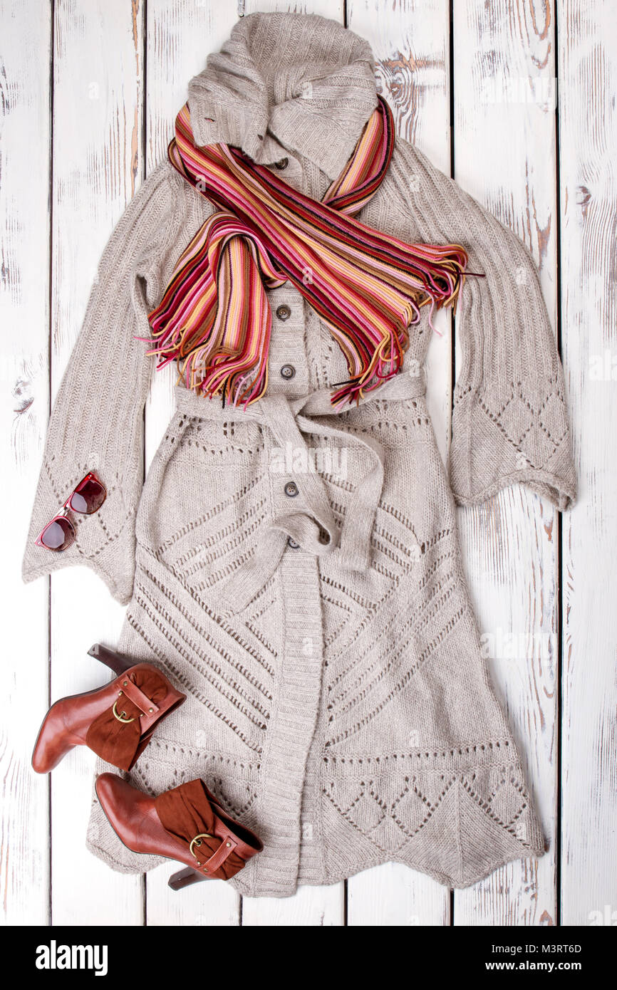 Set of women stylish garment, top view Stock Photo - Alamy