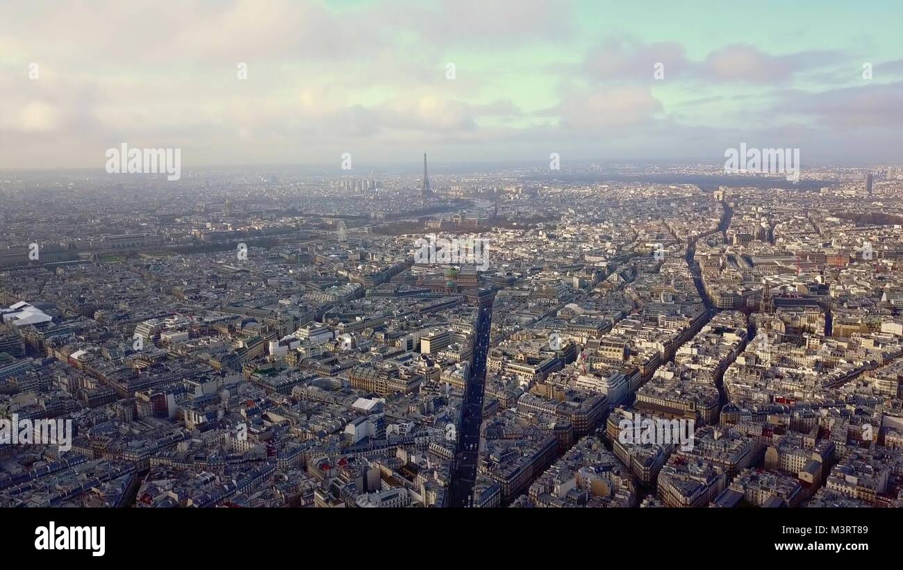 aerial view of eiffel tower in paris Stock Photo - Alamy