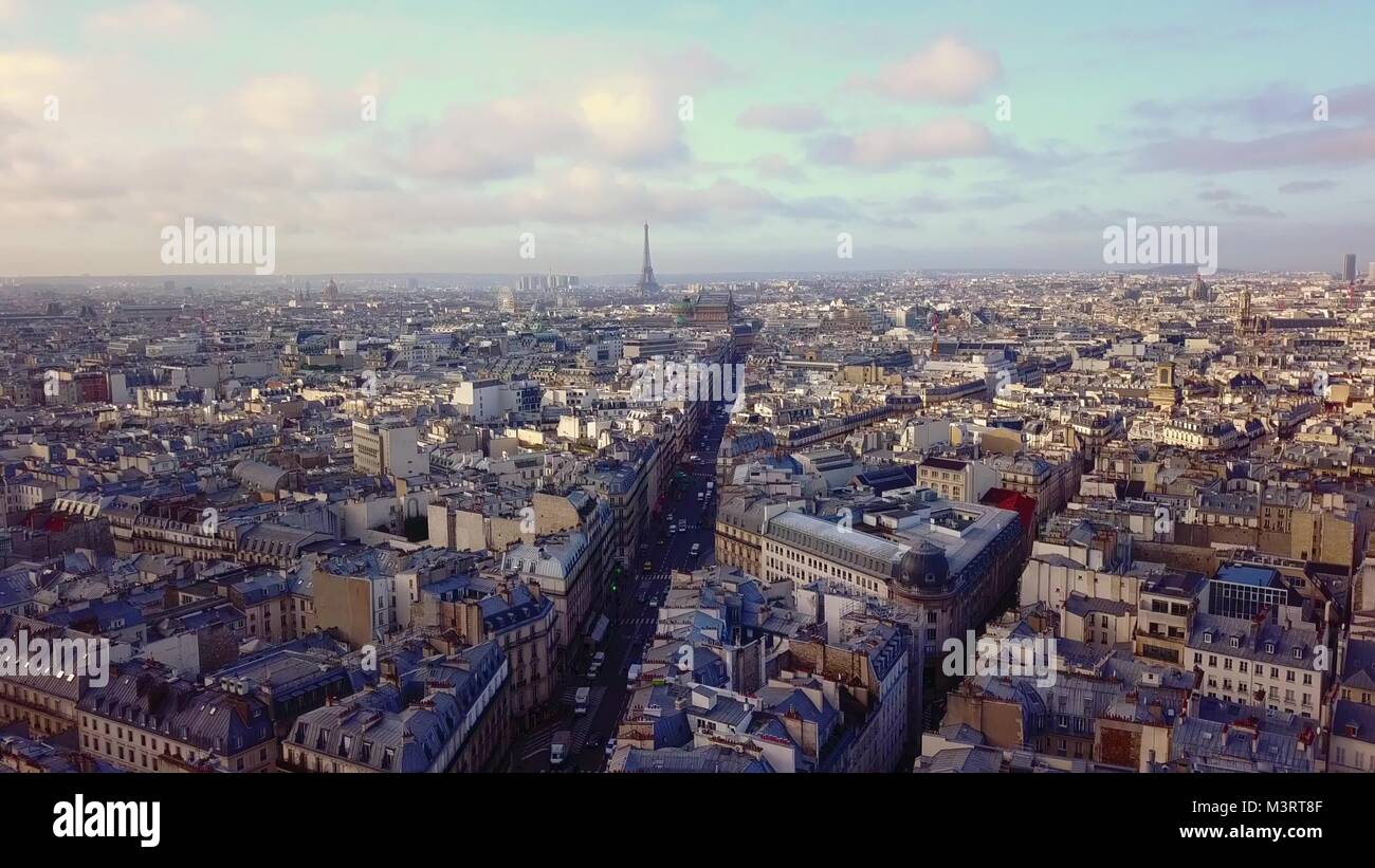 aerial view of eiffel tower in paris Stock Photo - Alamy
