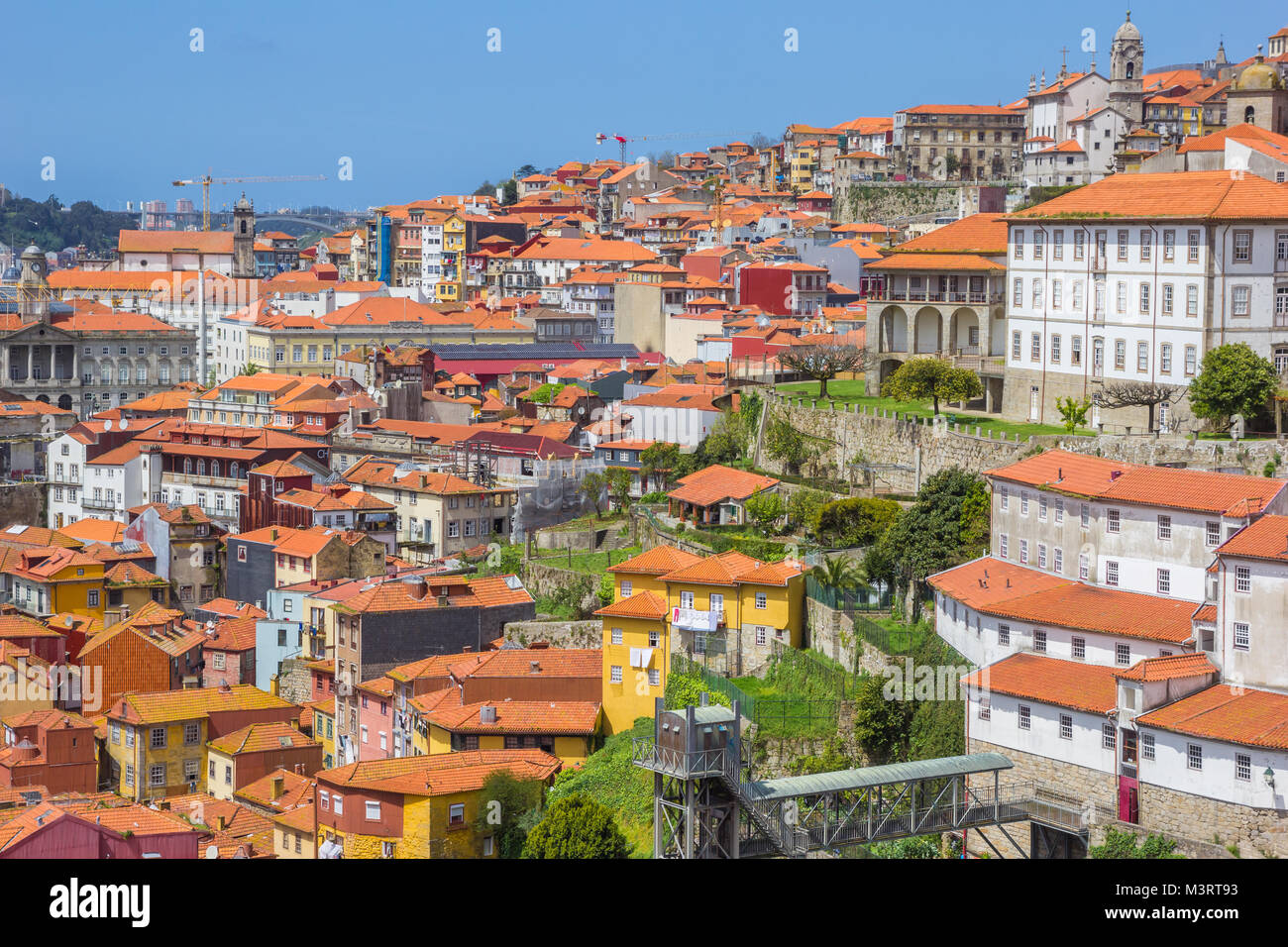Skyline with rooftops and colorful houses in Porto, Portugal Stock ...