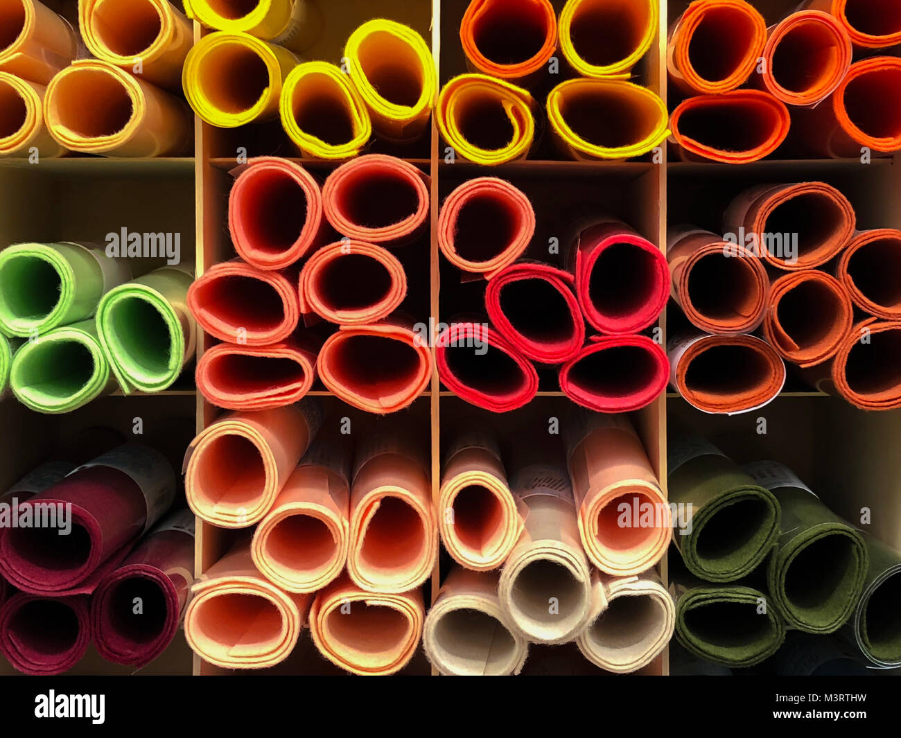 colorful paper on shelf, stationary and art Stock Photo - Alamy