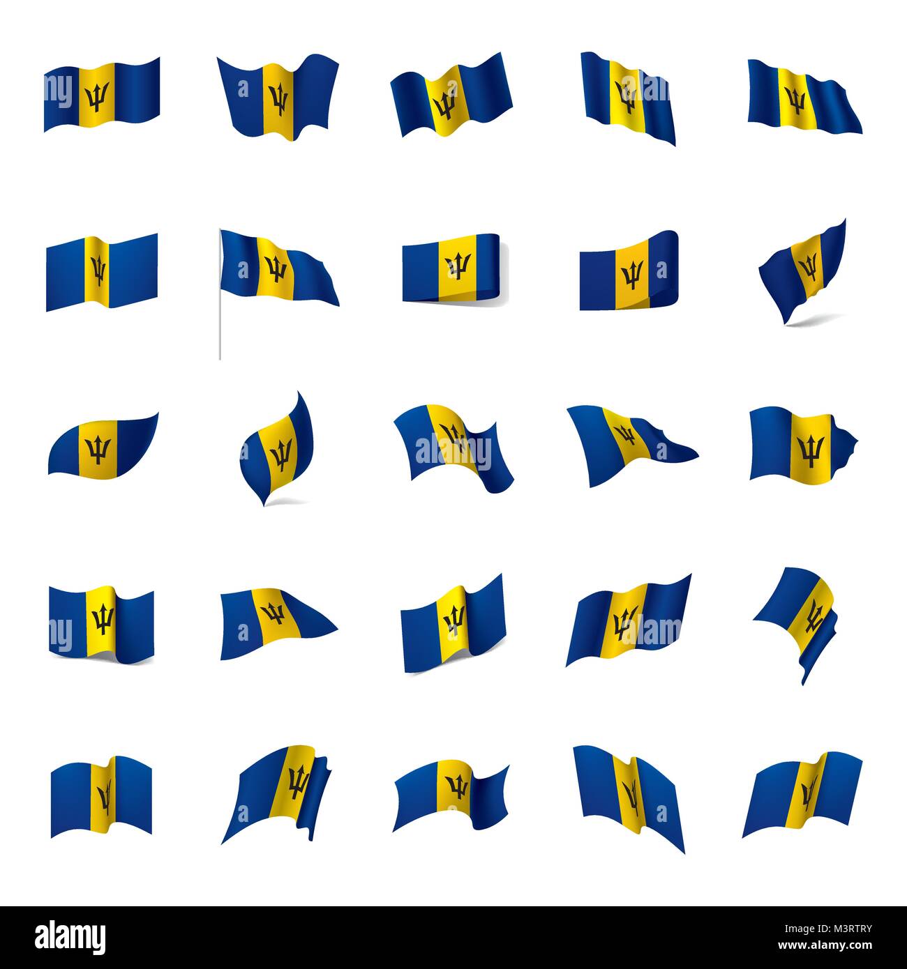 Barbados flag, vector illustration Stock Vector Image & Art - Alamy