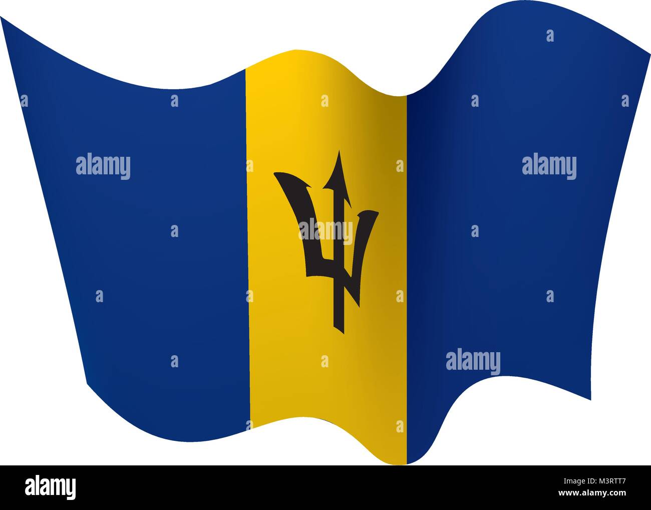 Barbados flag, vector illustration Stock Vector Image & Art - Alamy