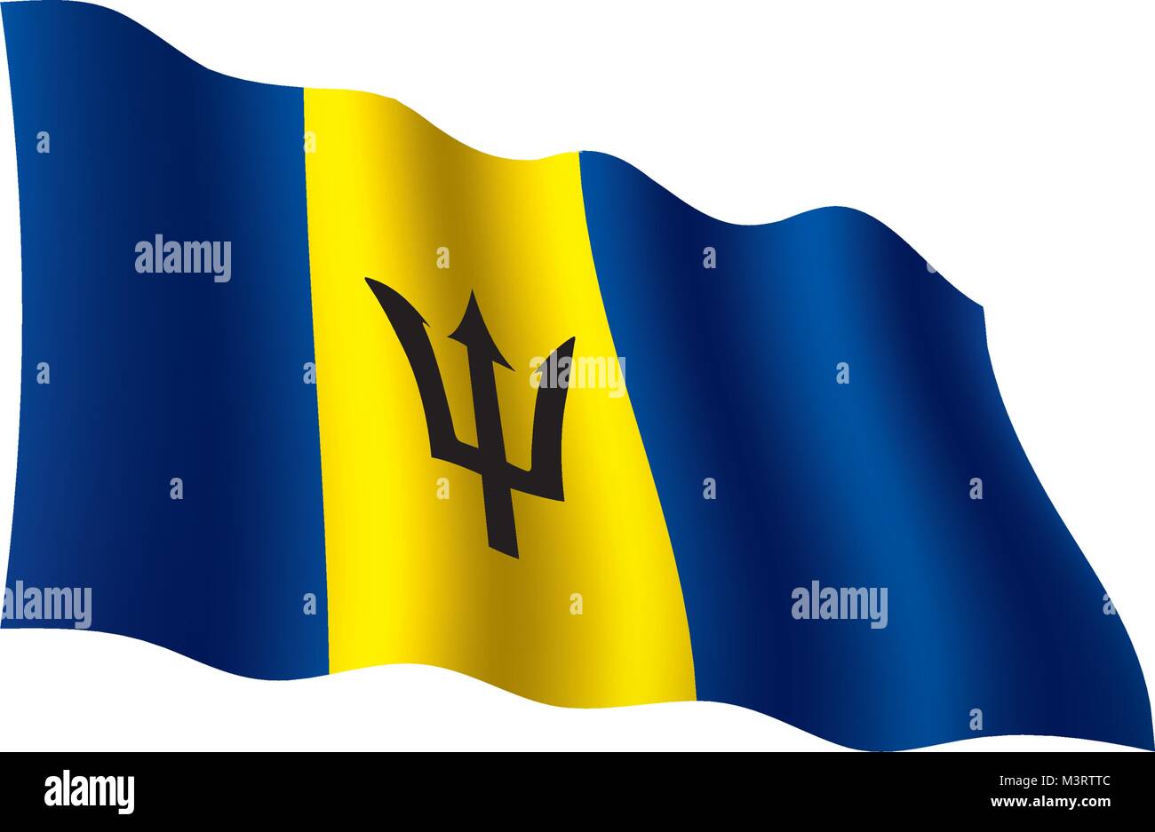 Barbados flag, vector illustration Stock Vector Image & Art - Alamy