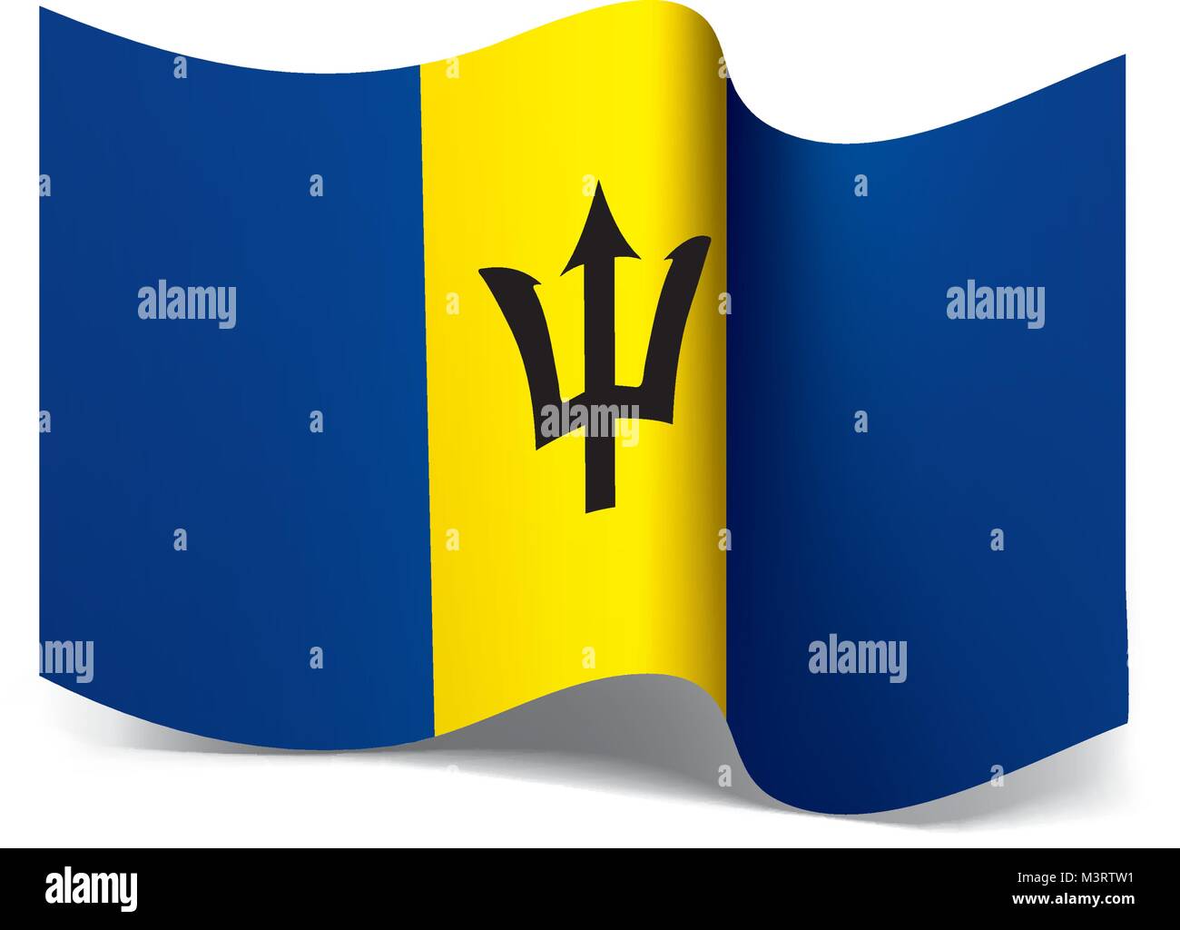 Barbados flag, vector illustration Stock Vector Image & Art - Alamy