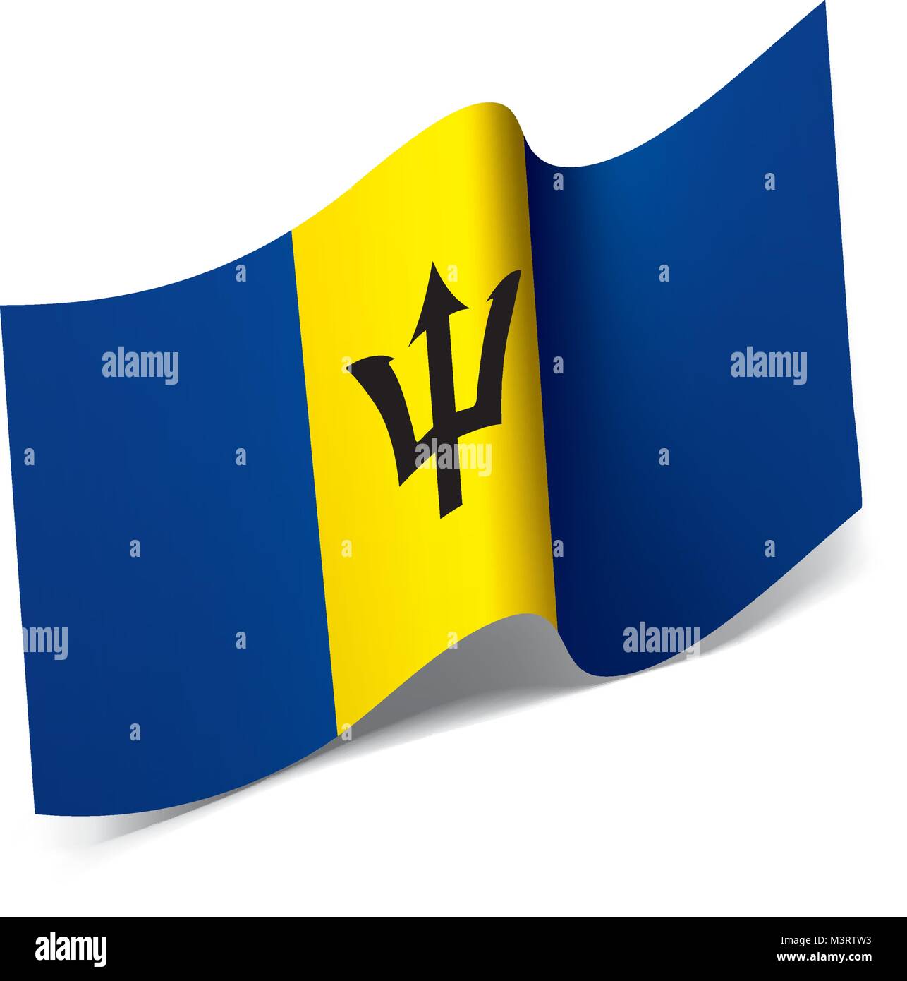 Barbados flag, vector illustration Stock Vector Image & Art - Alamy