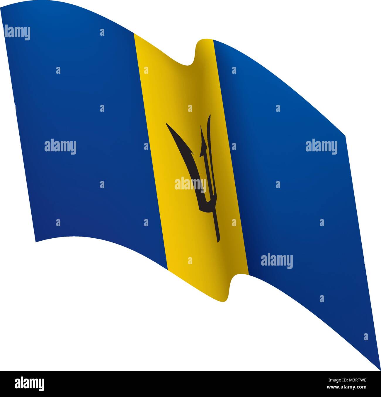 Barbados flag, vector illustration Stock Vector Image & Art - Alamy