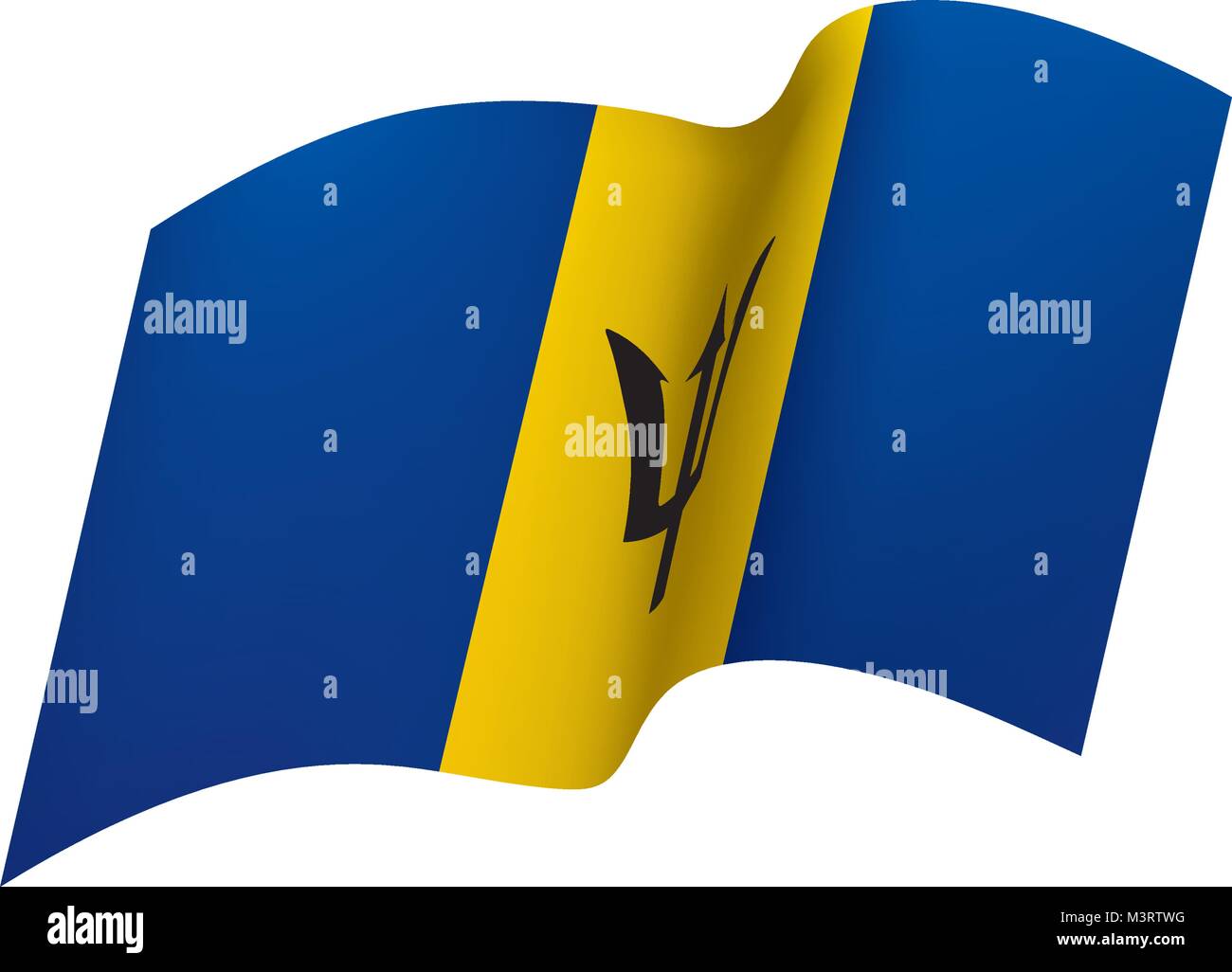 Barbados flag, vector illustration Stock Vector Image & Art - Alamy