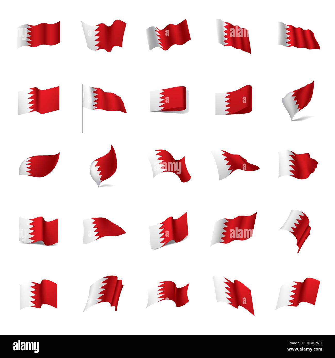 Bahrain flag icon set hi-res stock photography and images - Alamy