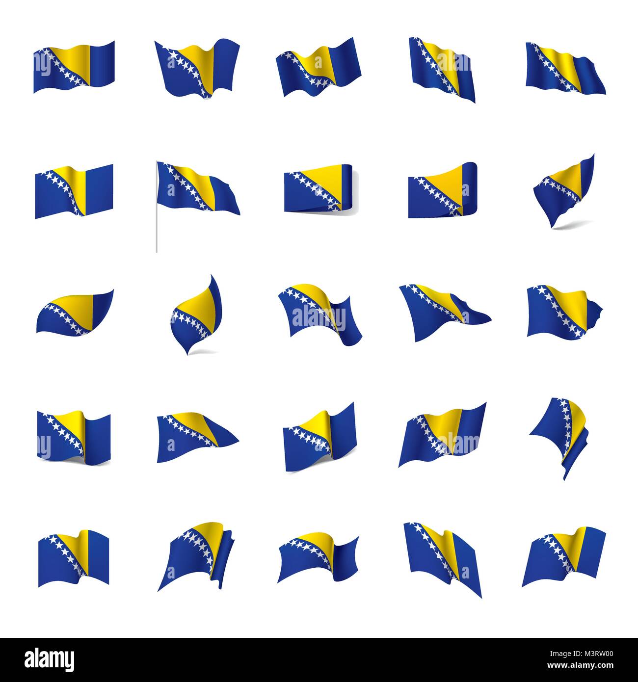 Bosnia and Herzegovina flag, vector illustration Stock Vector Image ...