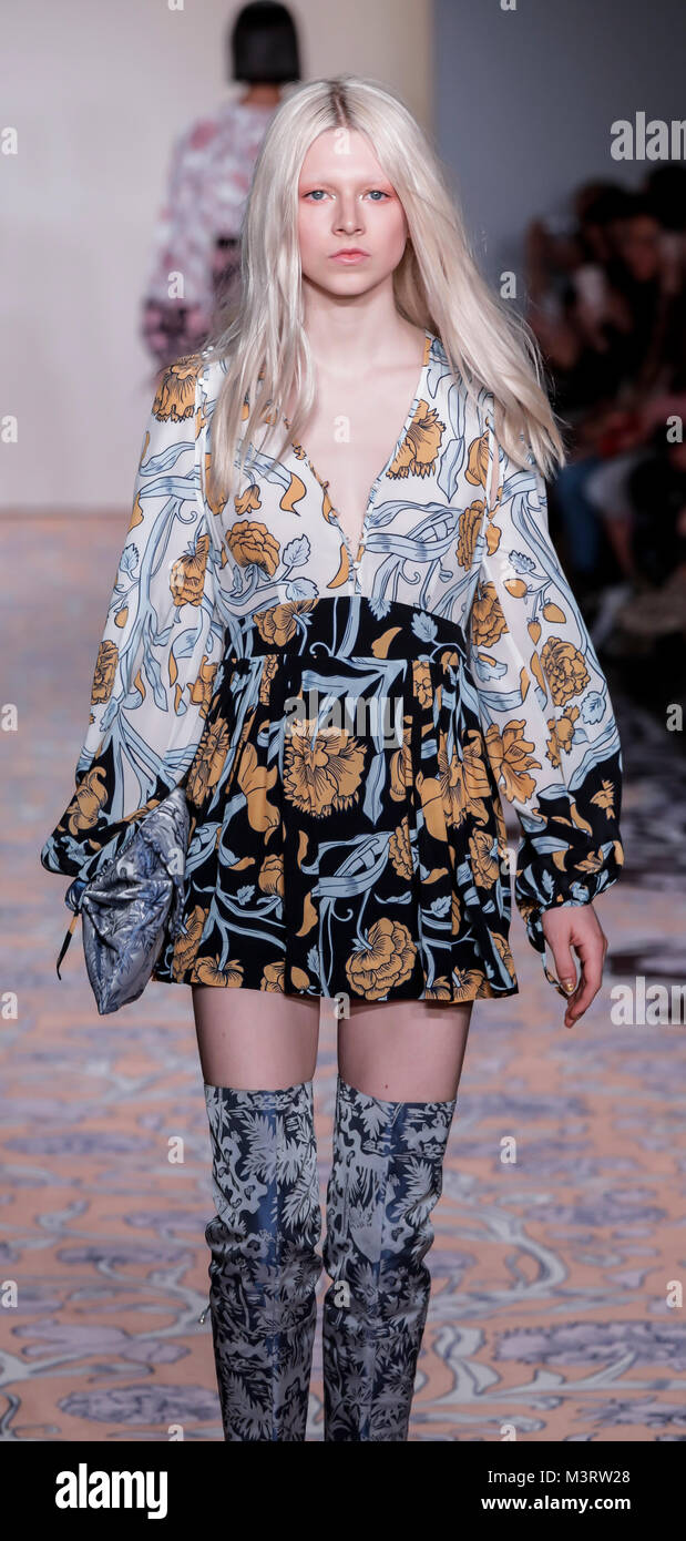 A model walks runway for alice McCall Fall/Winter 2018 runway show ...