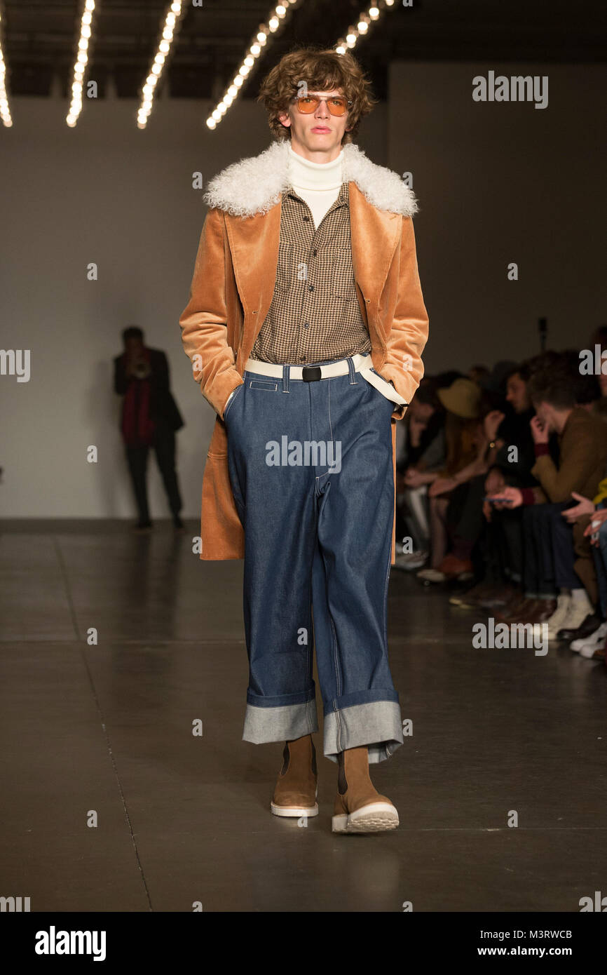 New York, United States. 05th Feb, 2018. Model walks runway for Todd ...