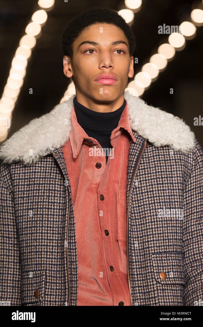 New York, United States. 05th Feb, 2018. Model walks runway for Todd ...