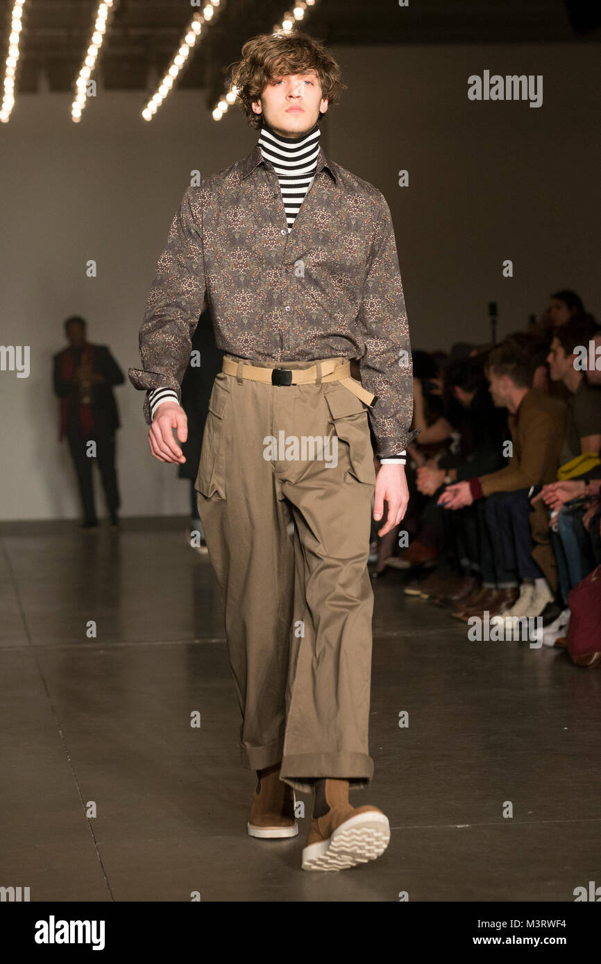 New York, United States. 05th Feb, 2018. Model walks runway for Todd ...
