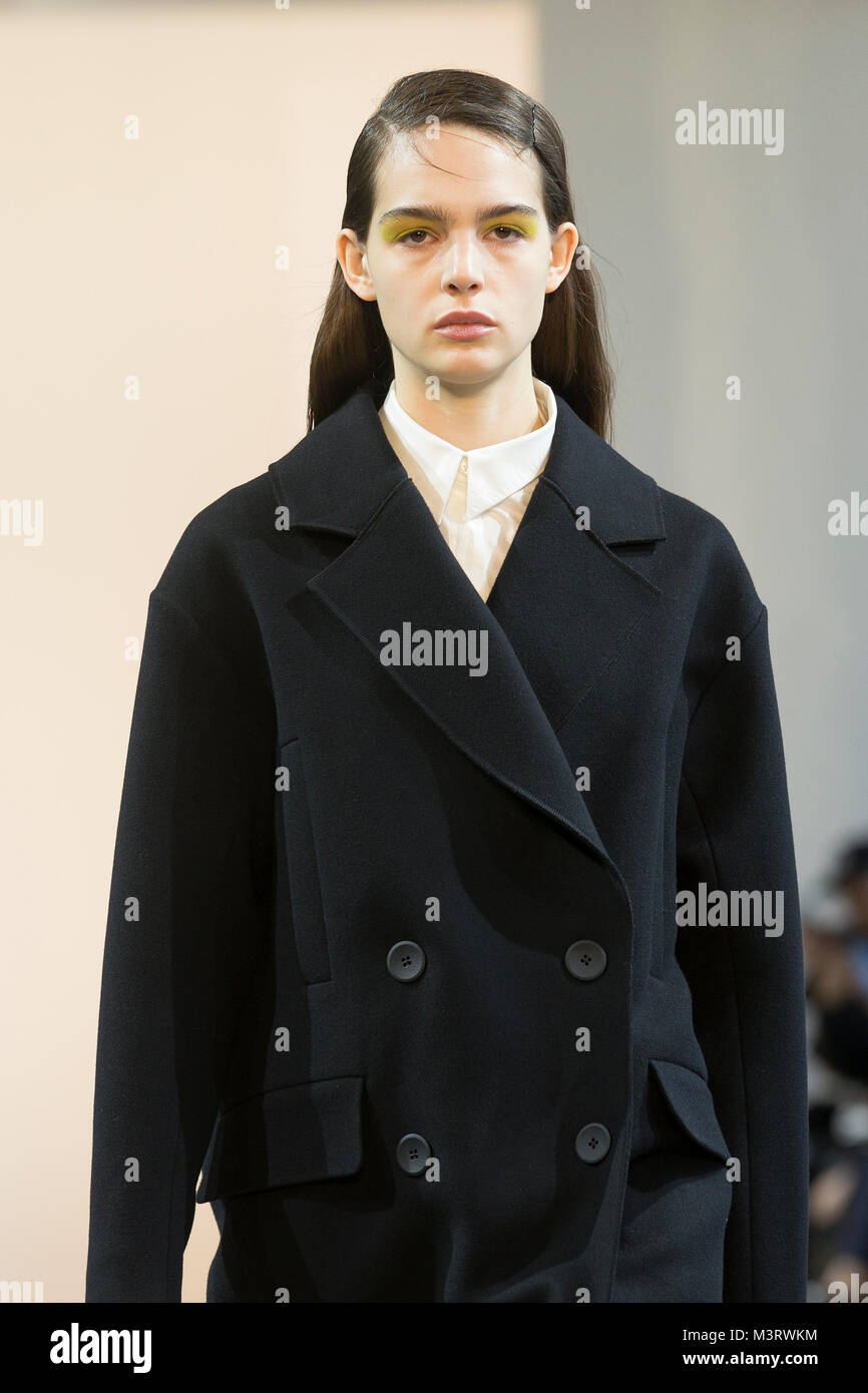 New York, United States. 08th Feb, 2018. Model walks runway for Noon by ...