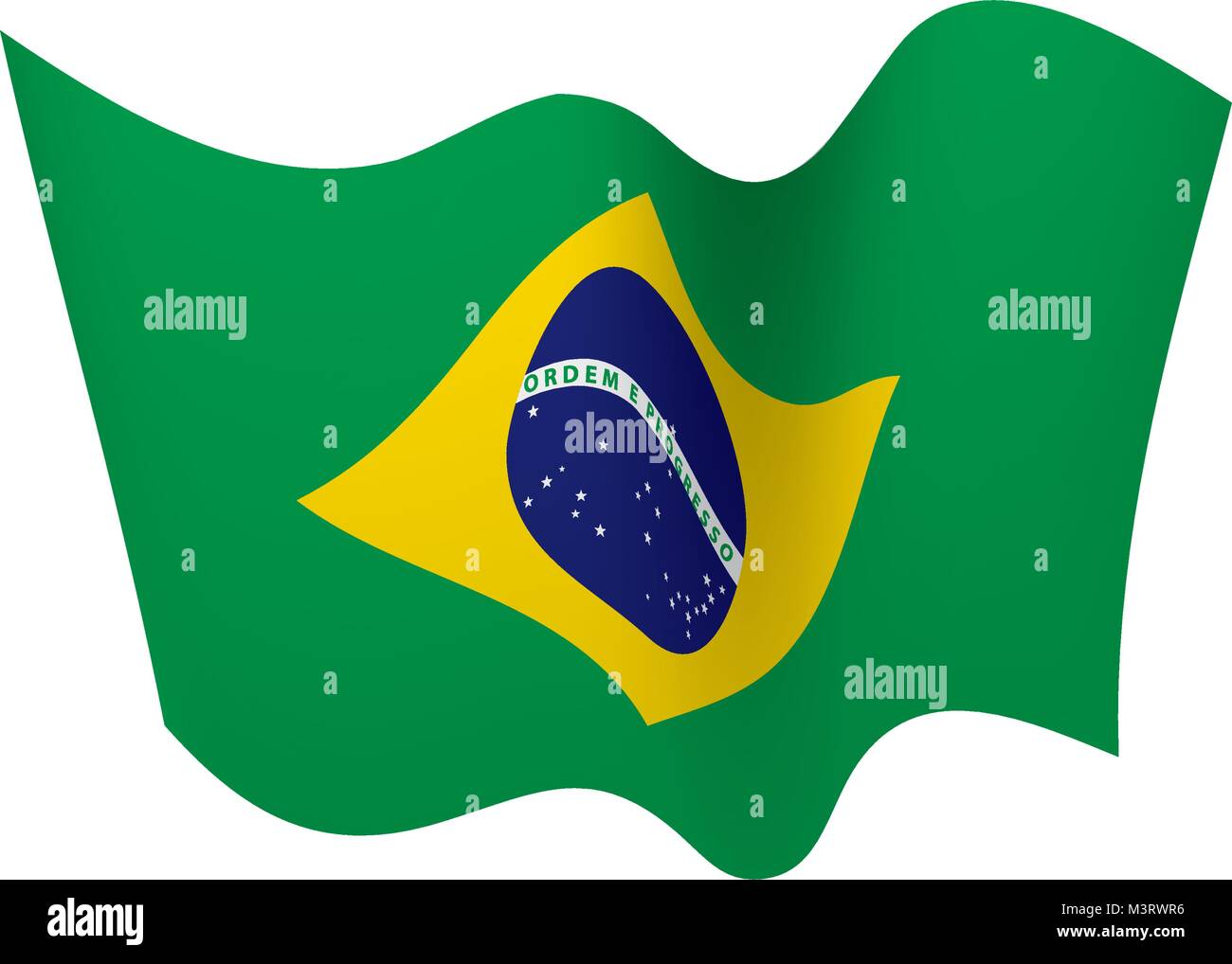 Brazil flag, vector illustration Stock Vector Image & Art - Alamy
