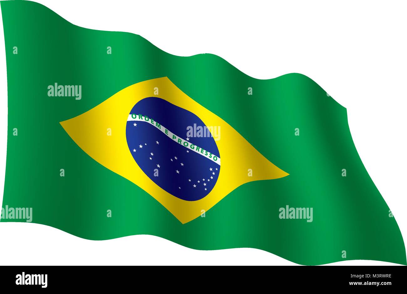 Brazil flag, vector illustration Stock Vector Image & Art - Alamy
