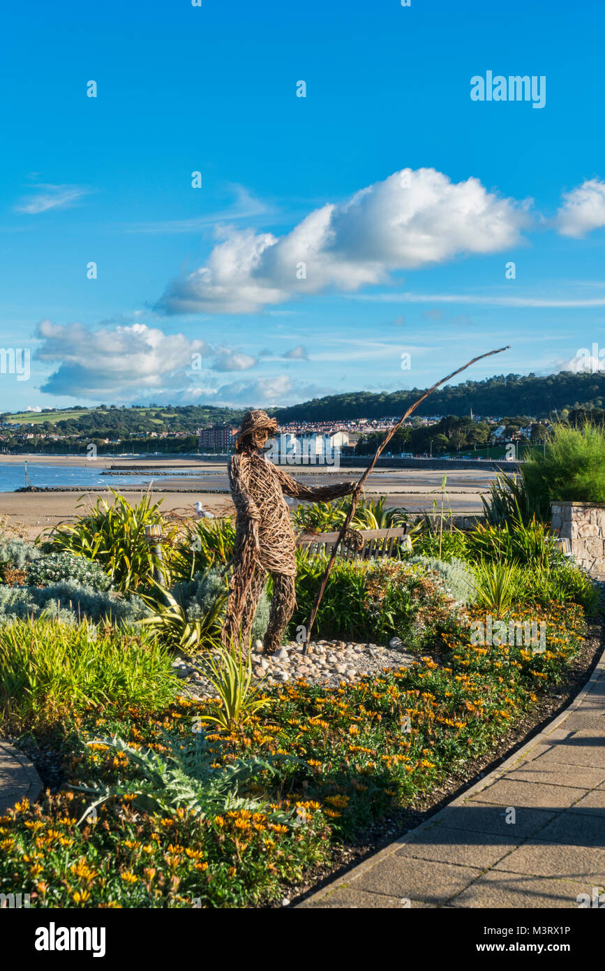 Promenade gardens, Rhos on Sea, Colwyn Bay, seafront, north Wales, UK ...