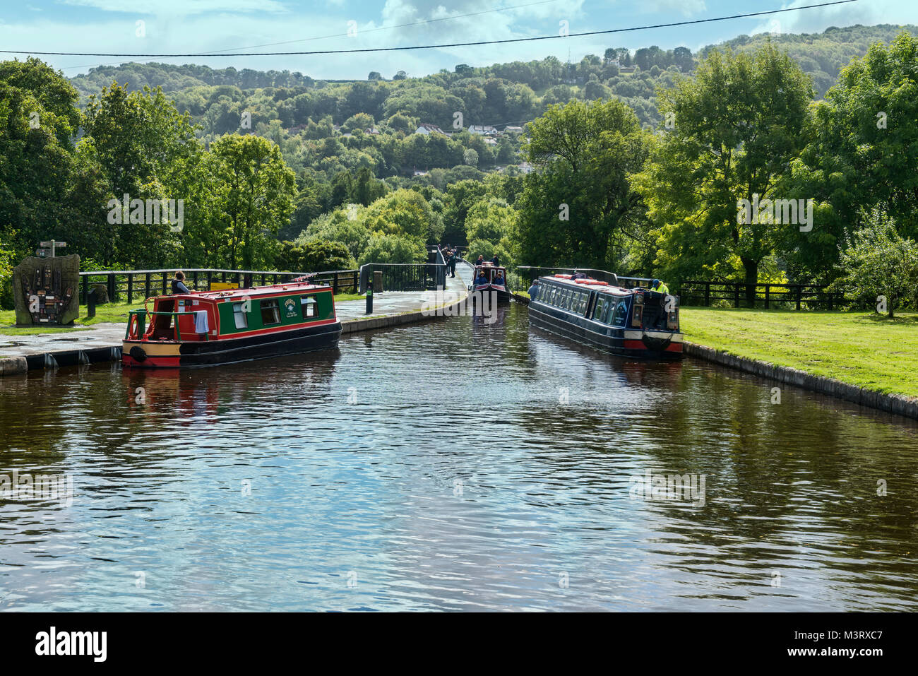 Llangollen canal, Pontcysyllte aqueduct, Viaduct, Denbighshire, Wales ...