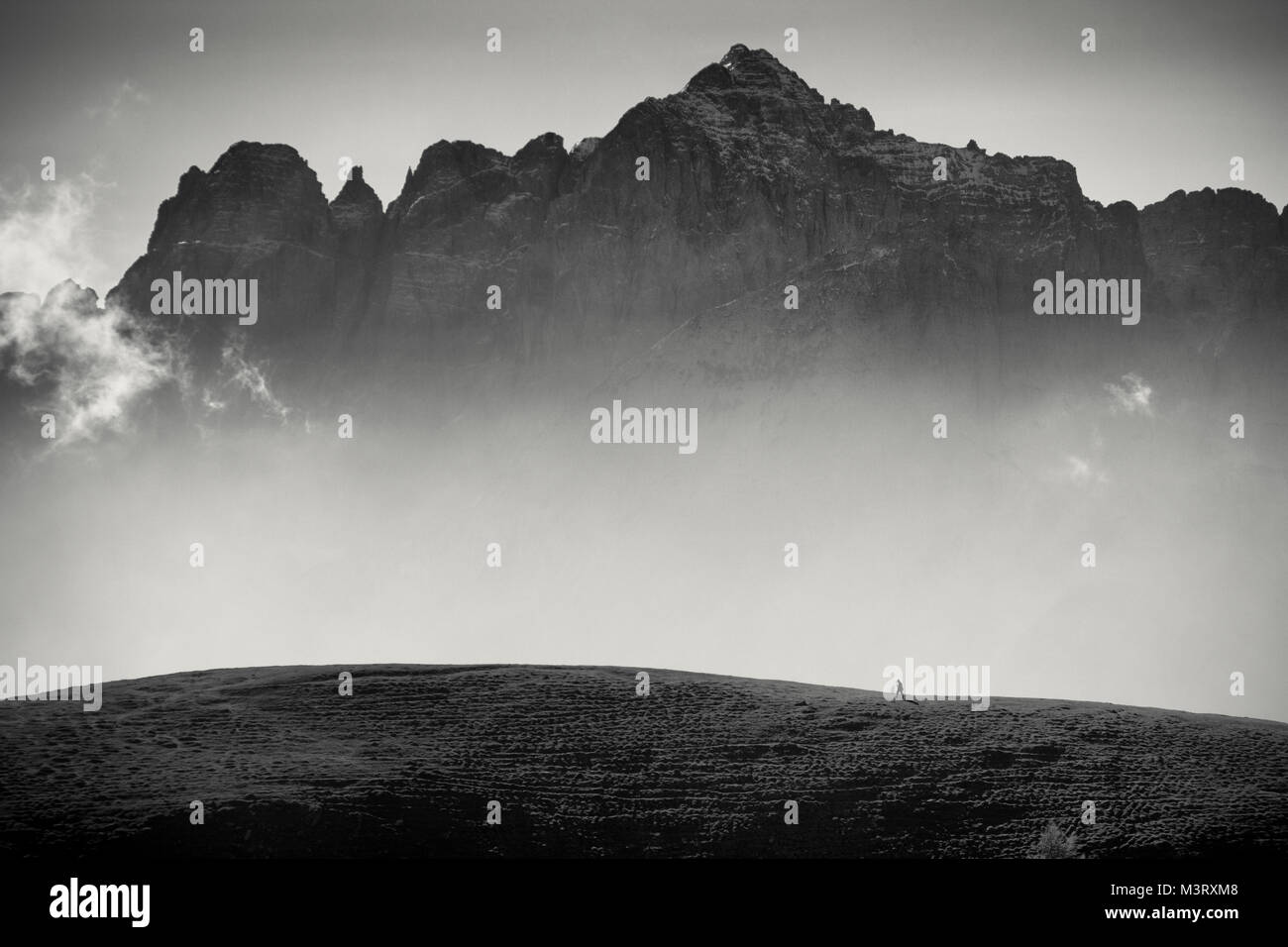 Trekker hiker shadow hi-res stock photography and images - Alamy