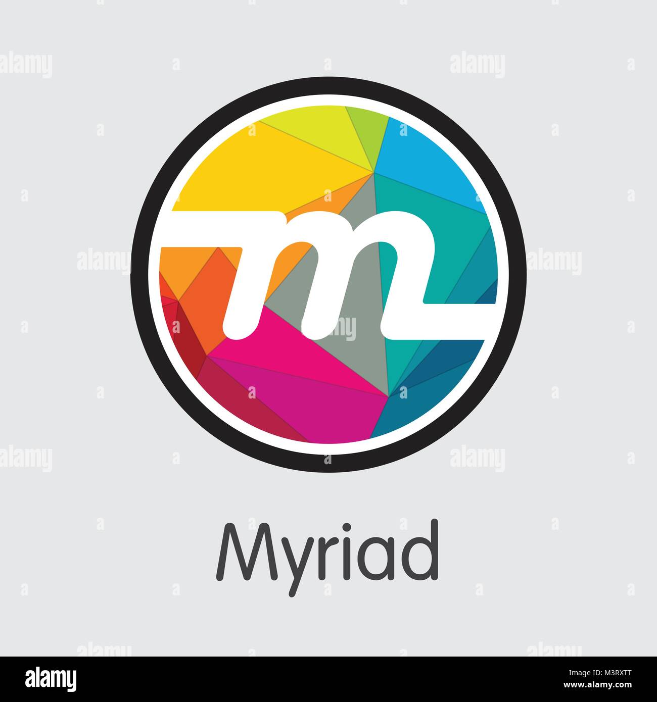 Myriad - Cryptocurrency Colored Logo Stock Vector Image & Art - Alamy