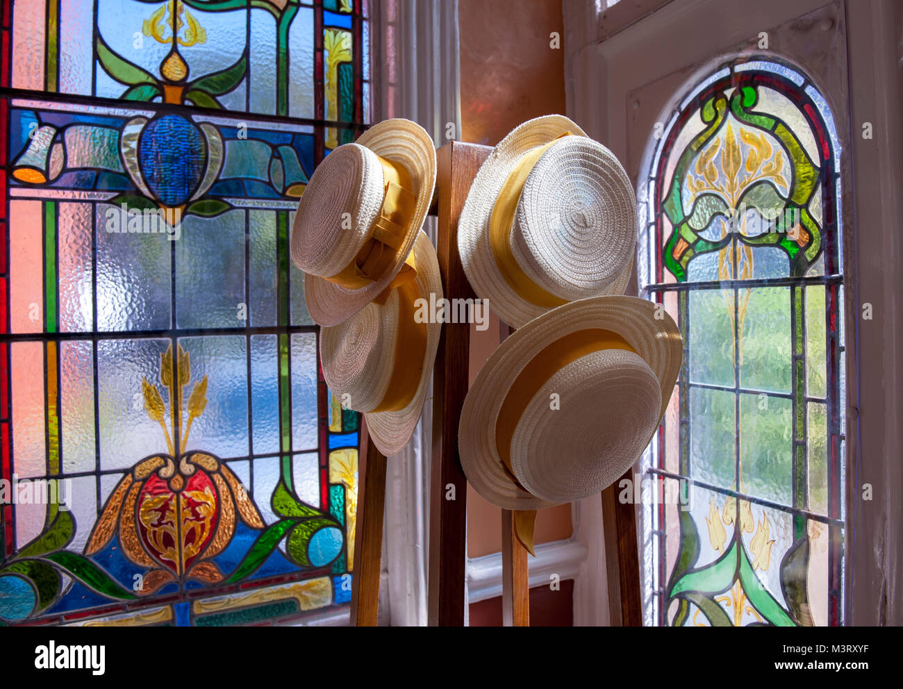 School boater hats hi-res stock photography and images - Alamy