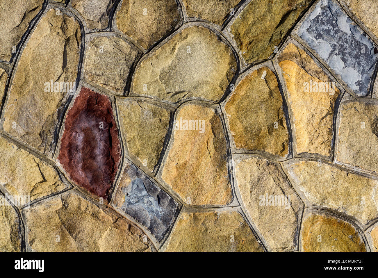 Different sizes of sand stones. Stone wall pattern background Stock ...