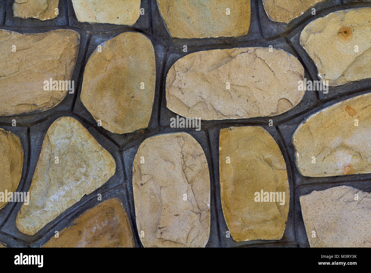 Different sizes of sand stones. Stone wall pattern background Stock ...
