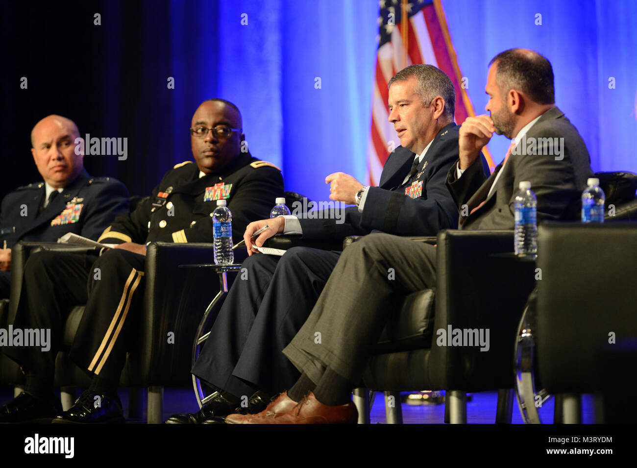 Members of the roundtable panel (L-R) USAF Maj. Gen. Giovanni Tuck ...