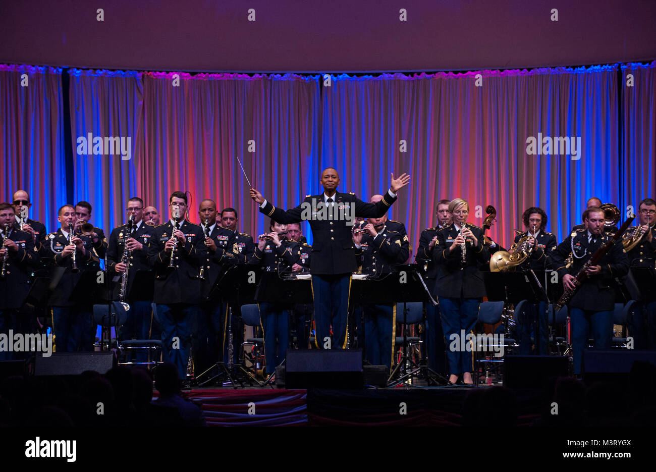 The United States Army Europe (USAEUR) Band and Chorus performs for an ...