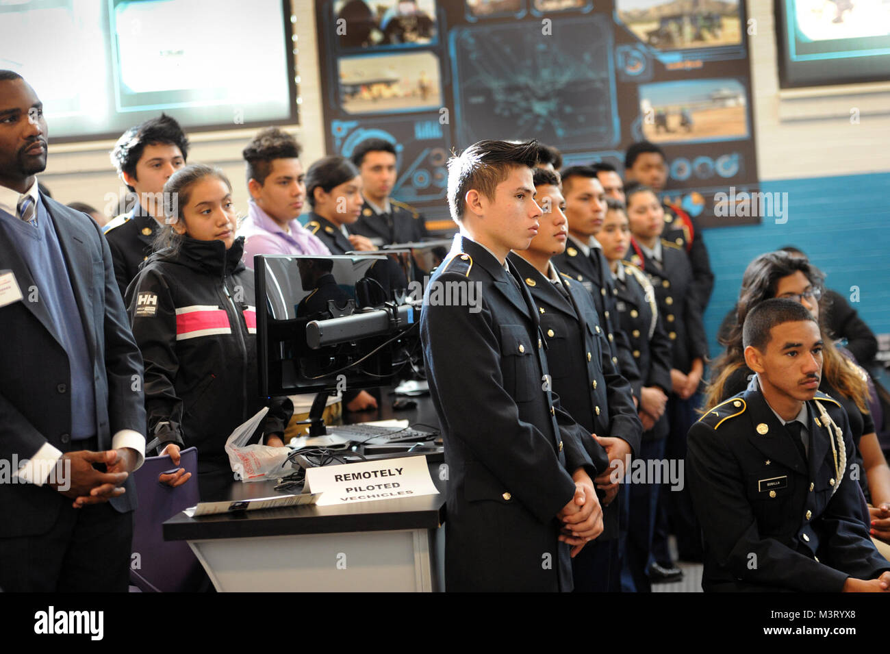 Cardozo students/ROTC Cadets listen intently to The Honorable Frank ...