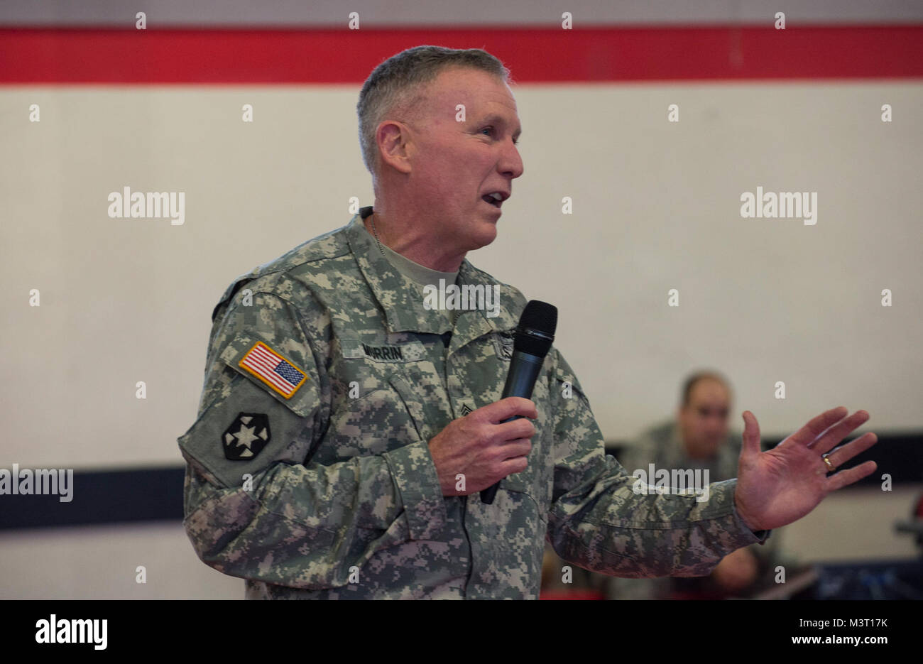 U.S. Army Command Sergeant Maj. James Murrin (right), 7th MSC CSM ...