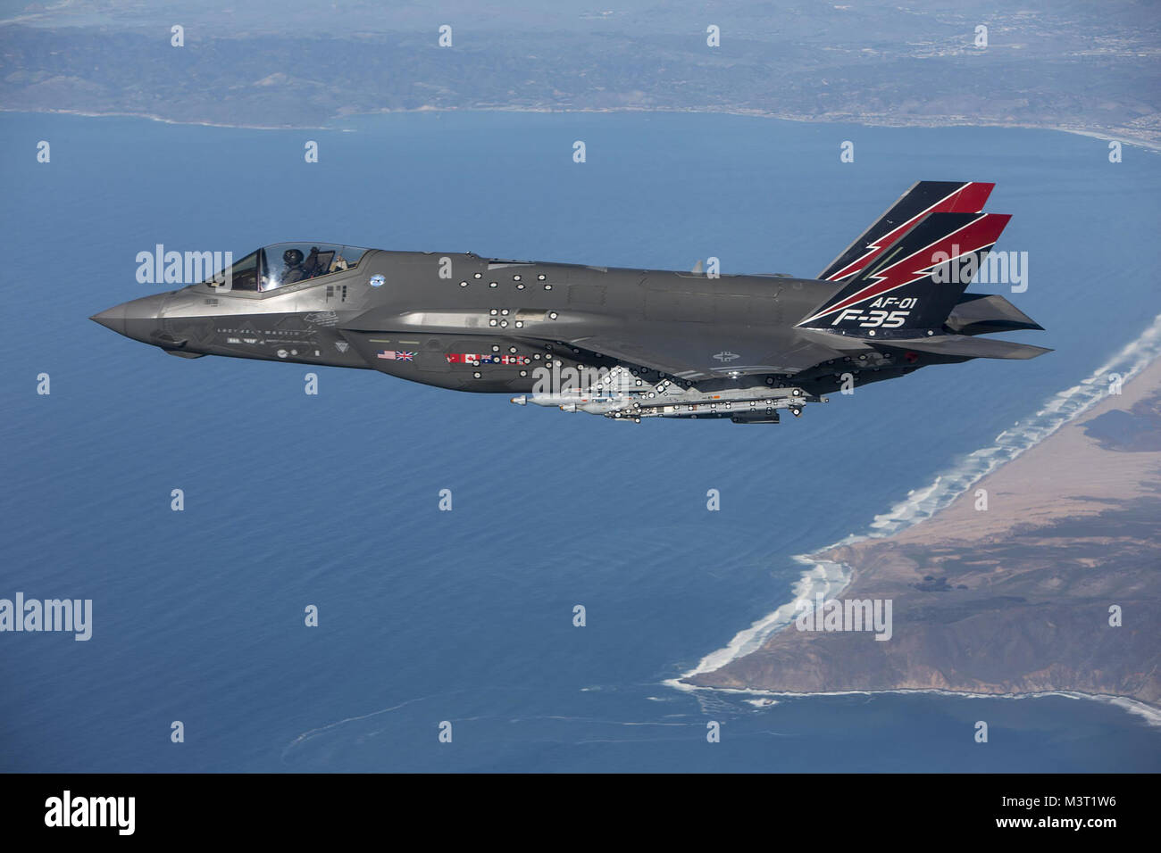 An F-35 Lightning II performs a test flight near Edwards Air Force Base ...