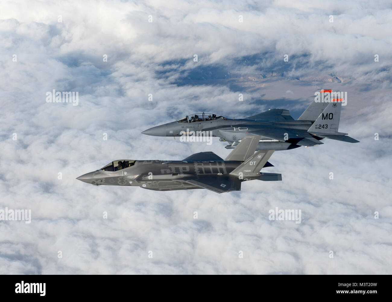 An F-35 Lightning II fighter jet, front, from the 31st Test and ...