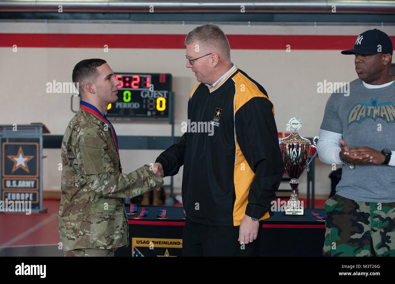 U S Air Force Senior Airman Anthony Henson Left Receives A 1st Place