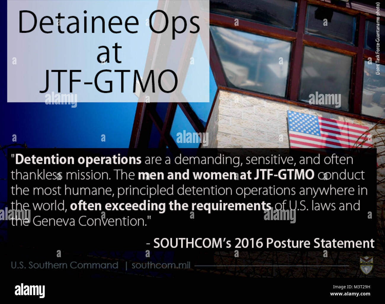 INFOGRAPHIC: DETAINEE OPS at JTF-GTMO Infographic text: DETAINEE OPS at JTF-GTMO. "Detention ...