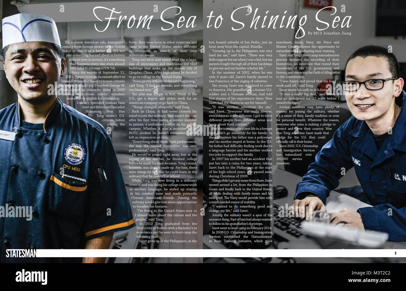 I026 - Writing Feature - Sea to Shining Sea by USS John C. Stennis (CVN 74) Official Stock Photo ...