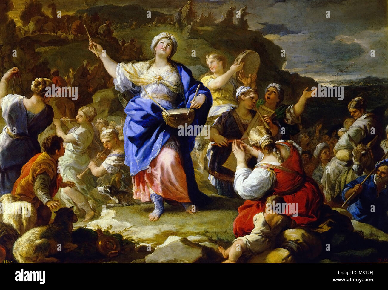 Luca Giordano - The Song of the Prophetess Mary Stock Photo - Alamy