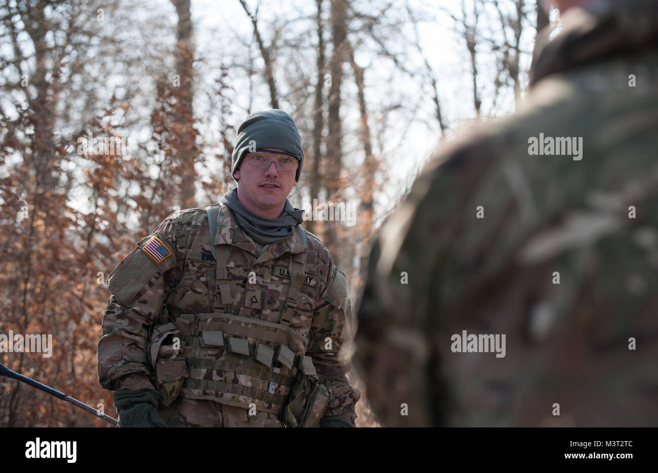 U.S. Army Private 1st Class Brian Epps (left), an infantry soldier and ...