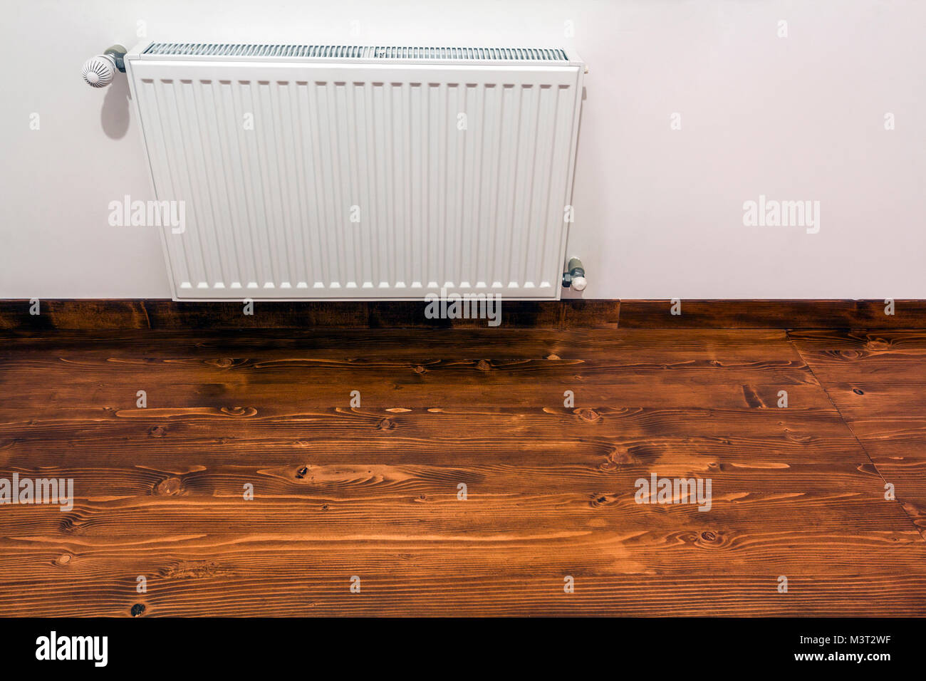 A white heating radiator on the interior wall Stock Photo - Alamy