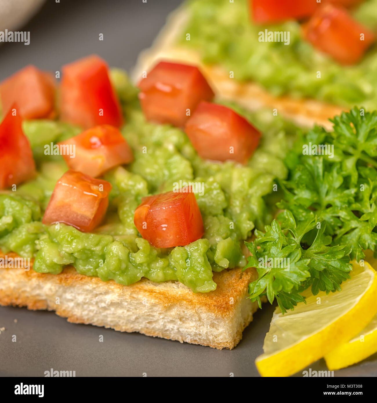 close up of sandwiches with latin american mexican sauce guacamole ...