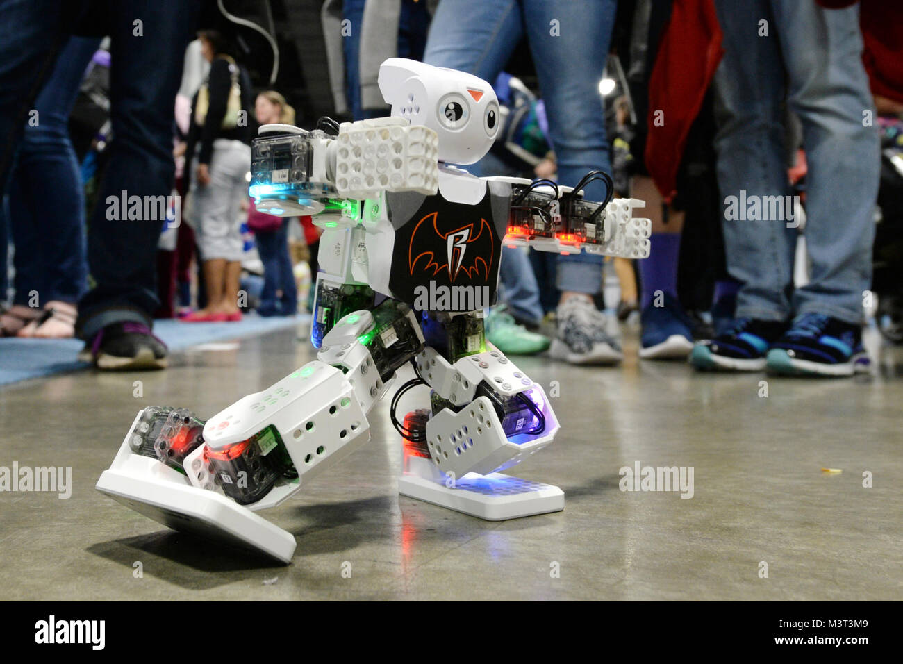 A commercially available robot programmed by Naval Academy midshipmen ...