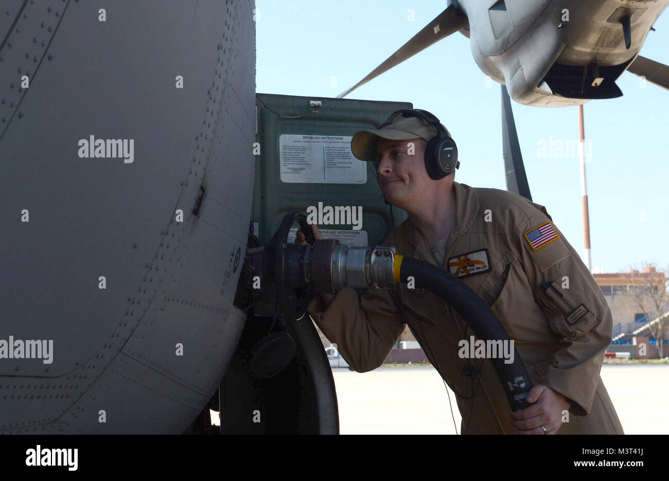 U.S. Air Force Technical Sergeant Matthew Miller, a crew chief with the ...