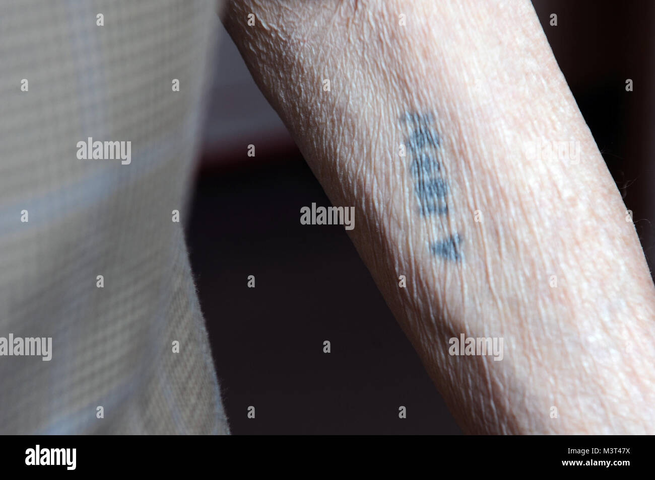 Detail shot of the prisoner “mark or tattoo” of Bethesda, Maryland ...